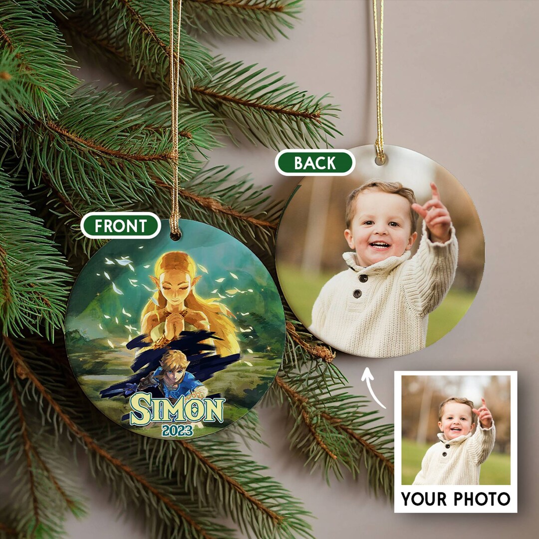 Personalized 2-sided Legend of Zelda Christmas Ornament - Etsy