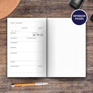 Birdwatching Book, Birding Log Notebook, Birding Journal Checklist ...