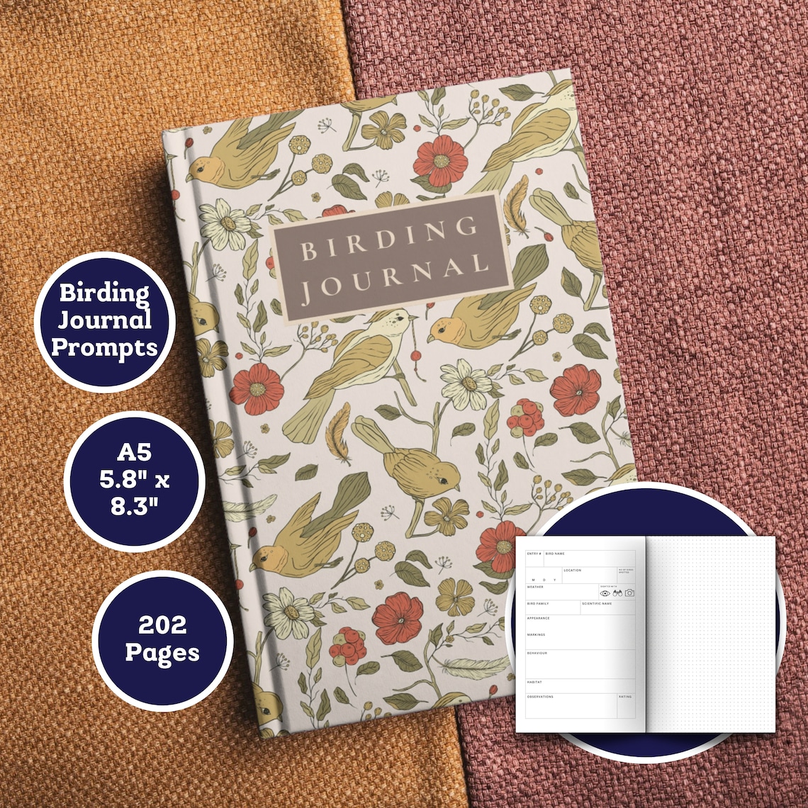 Birdwatching Book, Birding Log Notebook, Birding Journal Checklist ...
