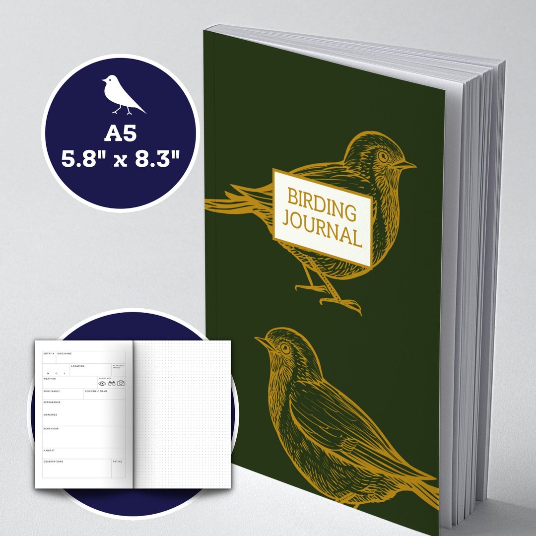 Forest Green Birding Journal: A5 Birdwatching Logbook - Etsy UK