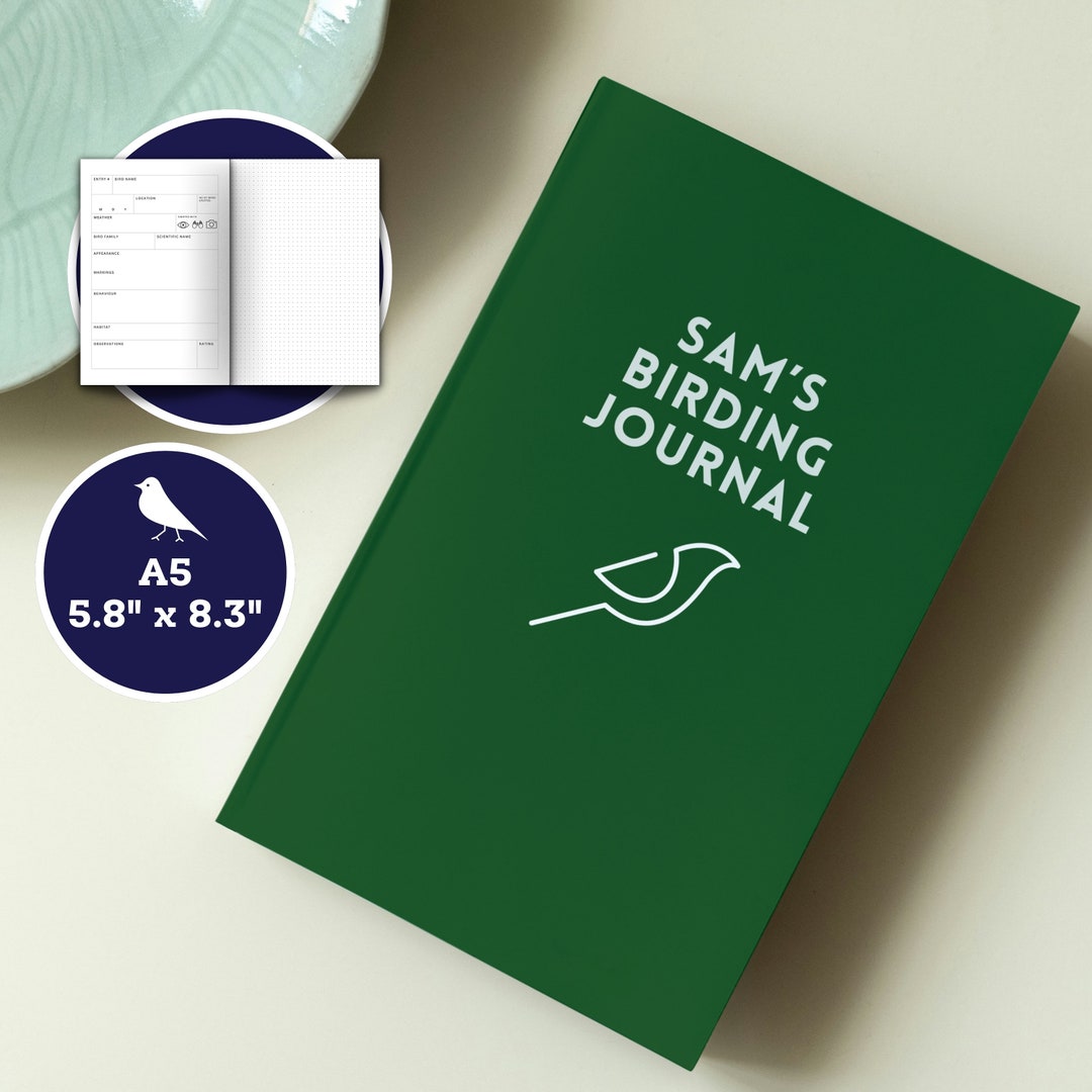 Personalized Birding Journal: Modern Birdwatcher Notebook, A5 - Etsy