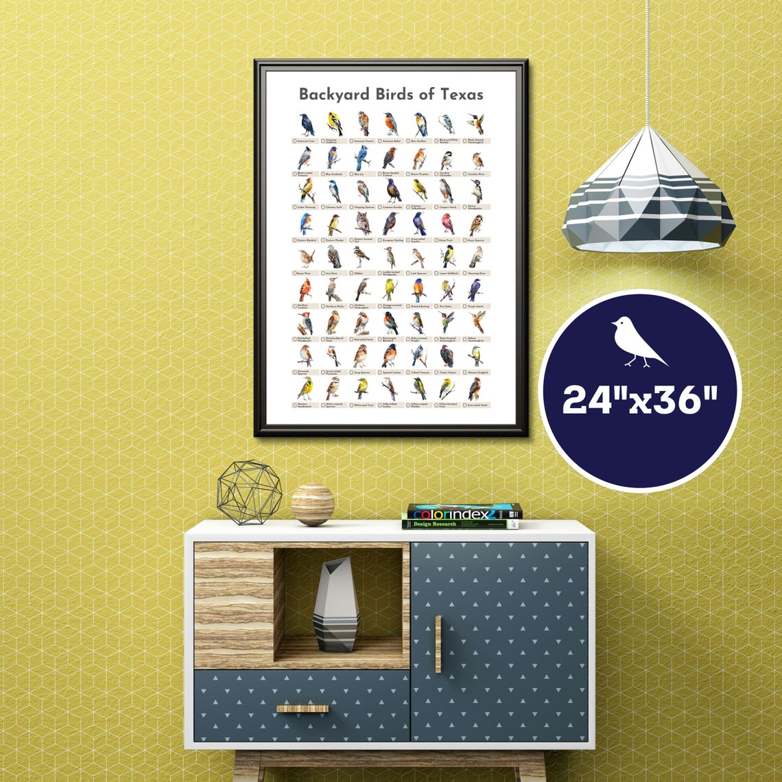 Backyard Birds of California Checklist Poster, Birding Checklist ...