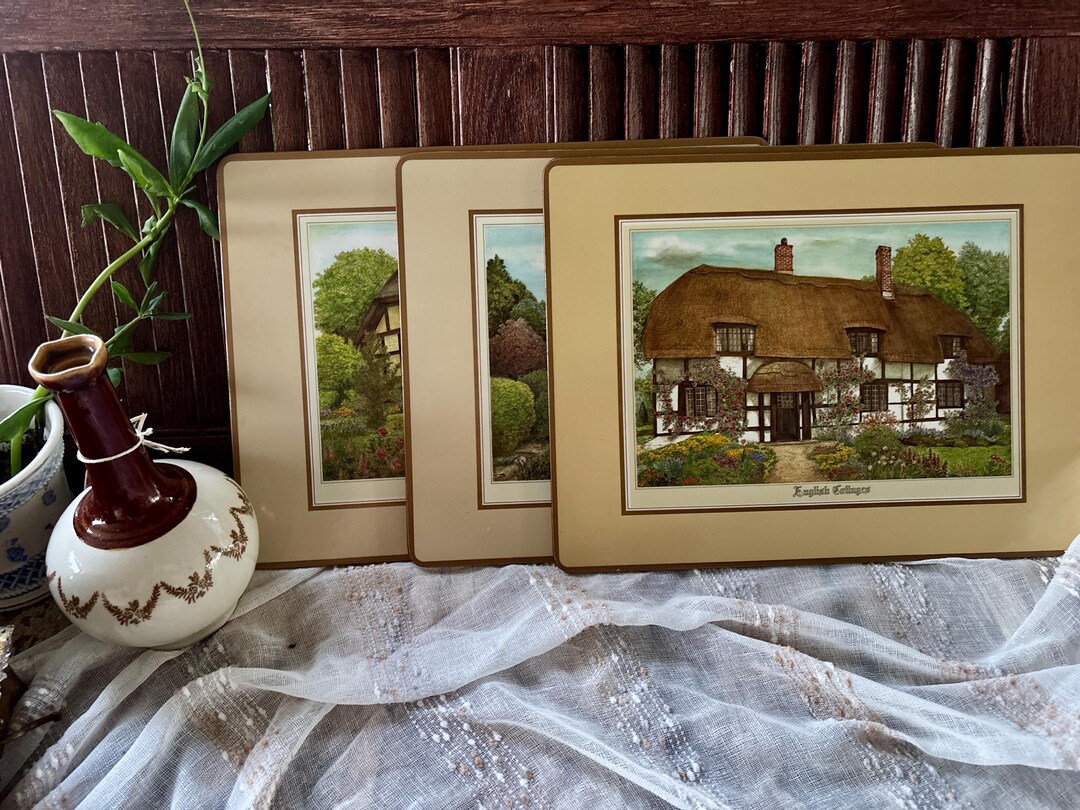 English Cottage Place Mats- Set of 3 - Etsy