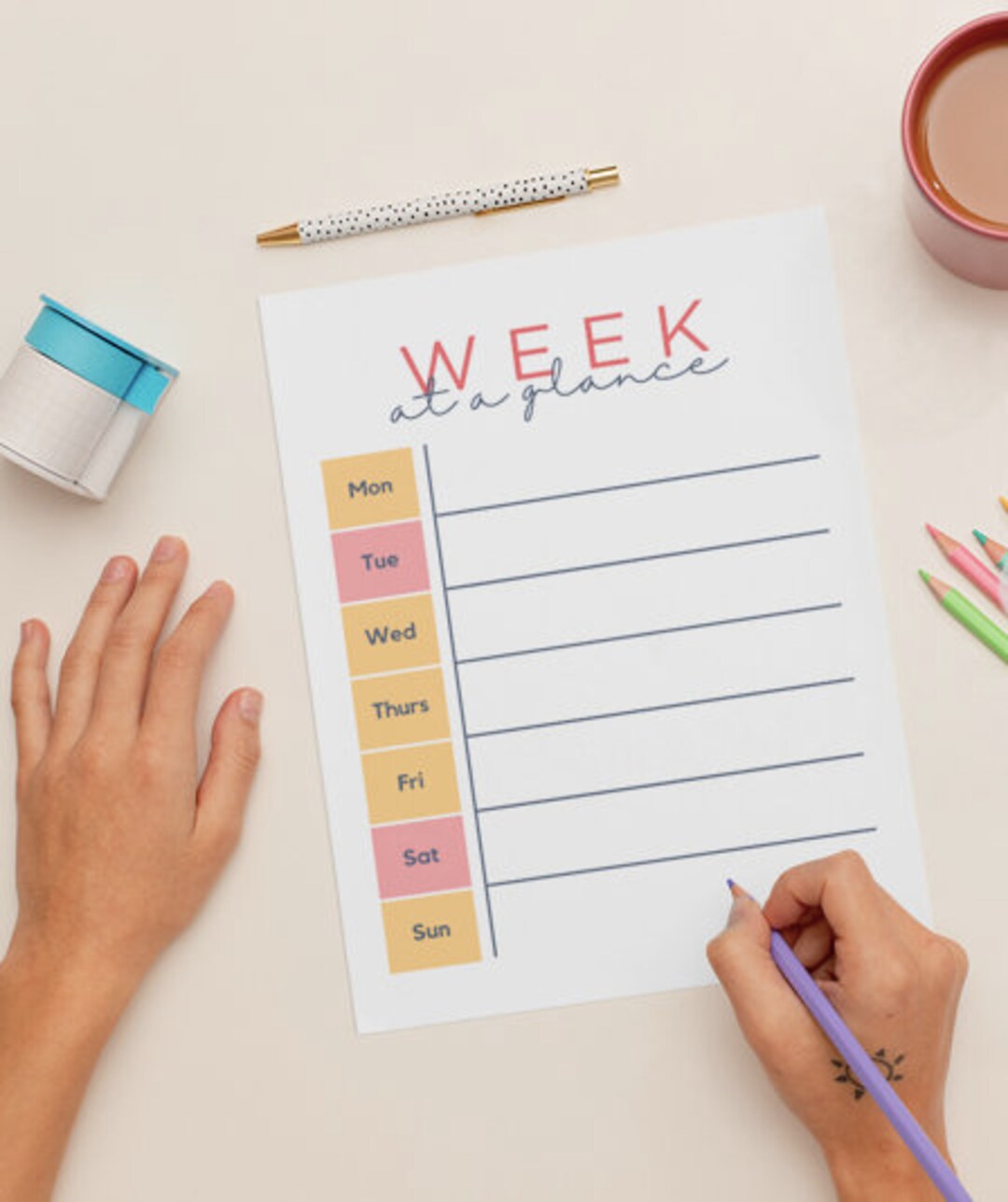 Minimalist Weekly to Do List *printable* Digital Download - Etsy