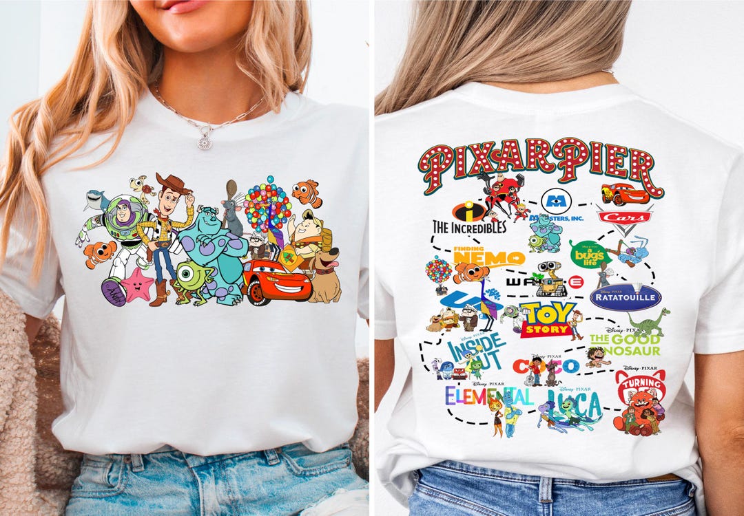Disney Pixar Fest Characters T-shirt, Inside Out, Monster Inc, Toy ...