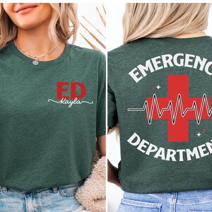 Emergency Department Shirt, ER Nurse Tee, Custom Emergency Nurse Shirt ...
