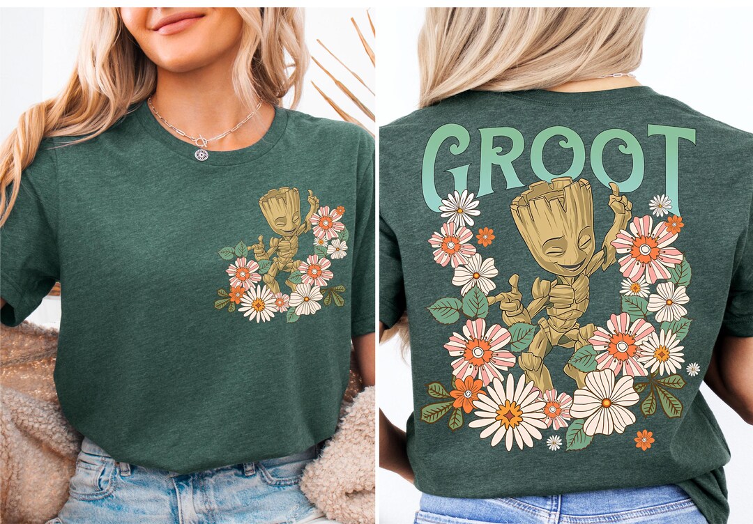 Disney Groot Flower Garden Shirt, Galaxy Wars Baby Groot Shirt, Family ...