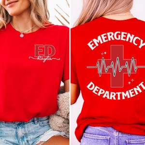 Emergency Department Shirt, ER Nurse Tee, Custom Emergency Nurse Shirt ...