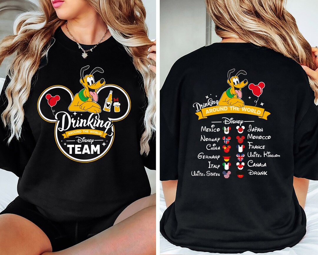 Disney Drinking Team Shirt, Epcot Drinking Around the World, Disney ...