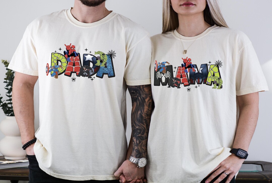 Disney Marvel Family Tee, Avengers Mama Dada Shirt, Thor Mama Dada Tee ...