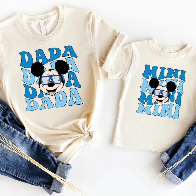 Mickey Dad and Minnie Mouse Tshirts - Etsy