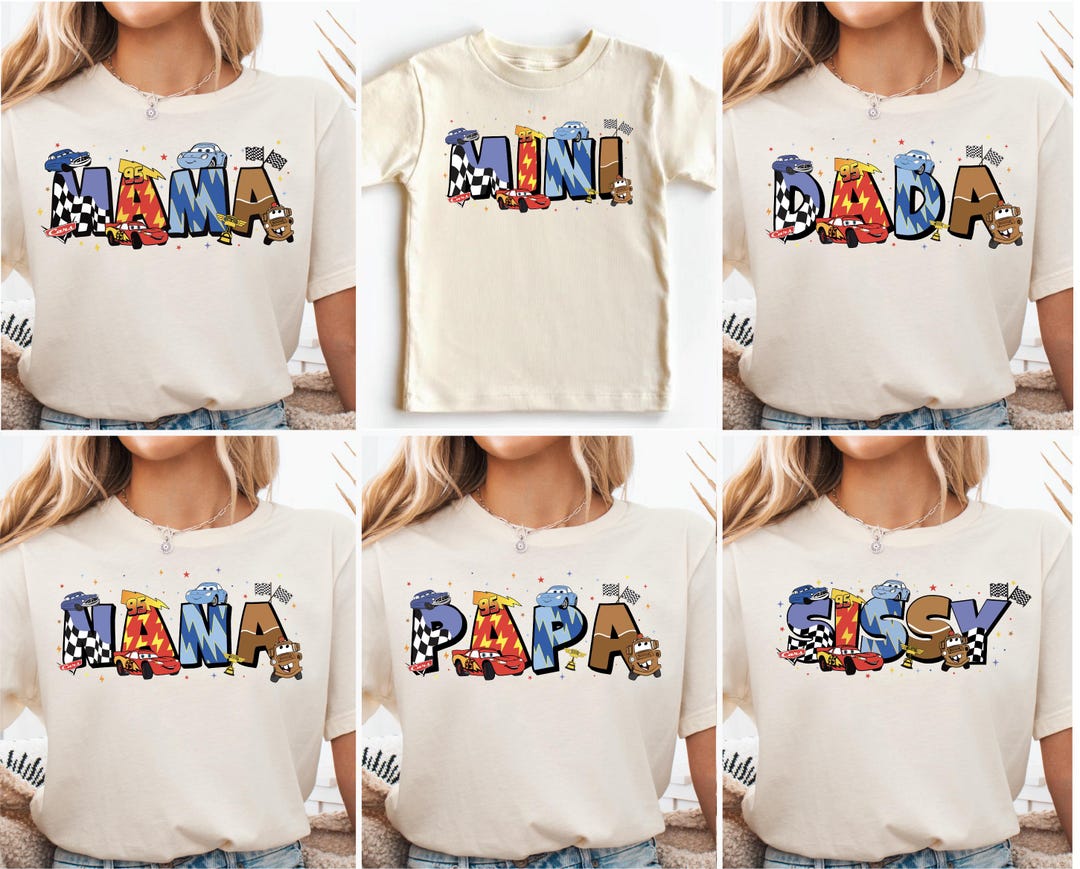Lightning Mcqueen Mama Dada Shirt, Cars Mom Dad Tee, Mother's Day T ...