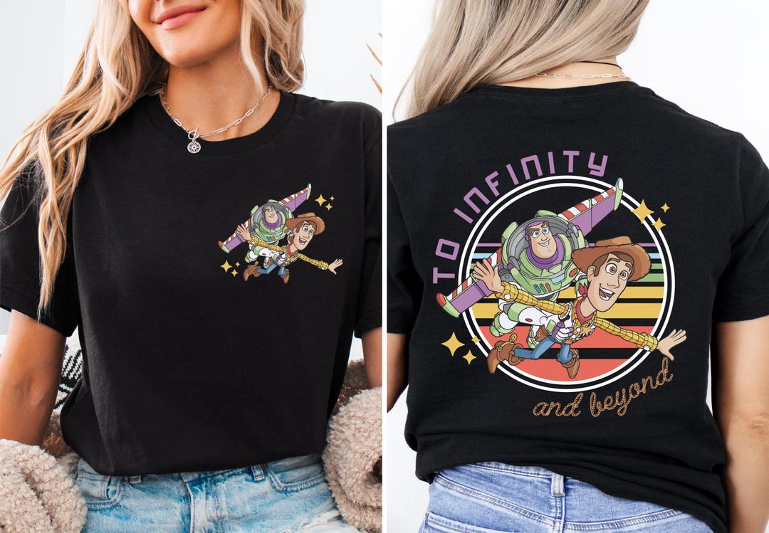 Toy Story Buzz Lightyear and Woody T-shirt, to Infinity and Beyond ...