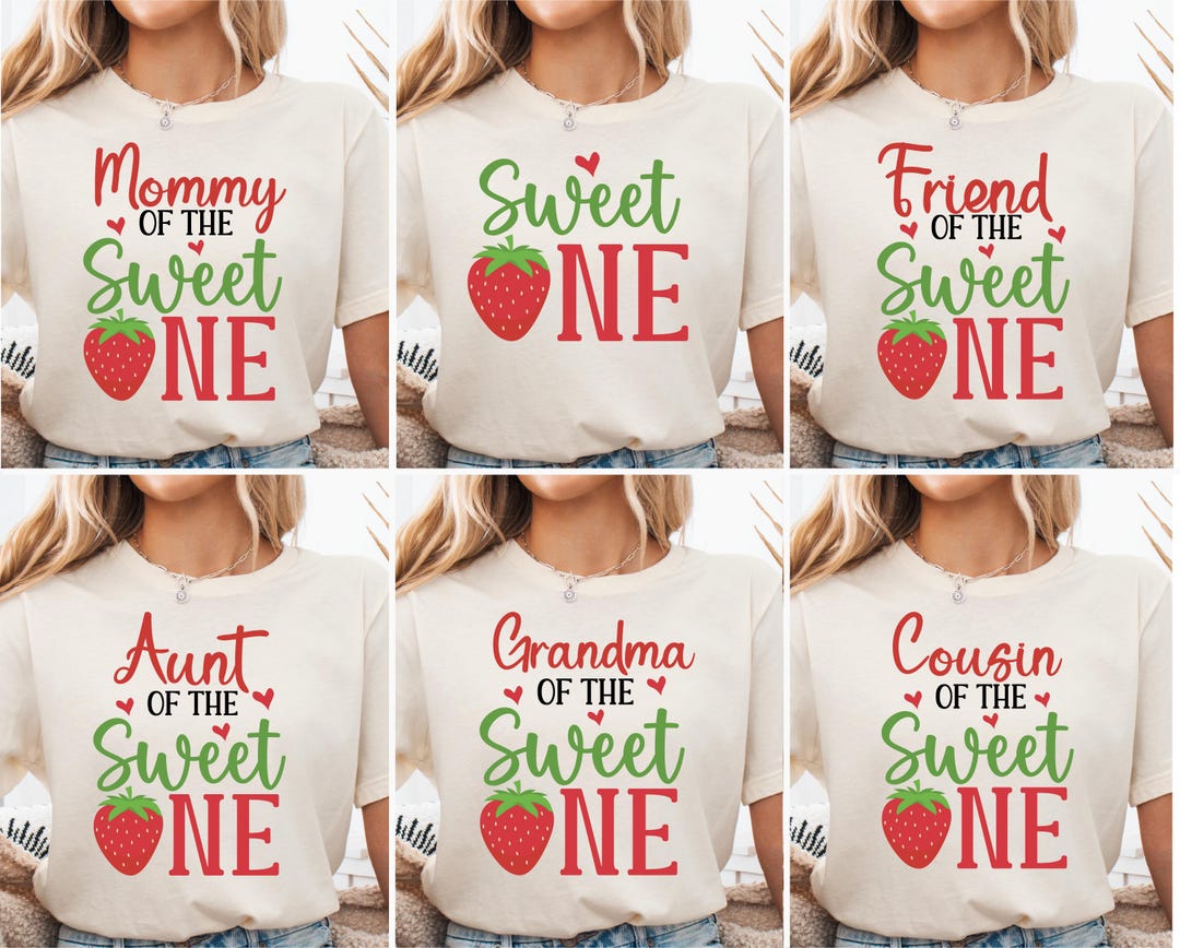 Sweet One Birthday Shirt, Strawberry Family Birthday Shirt, Birthday ...