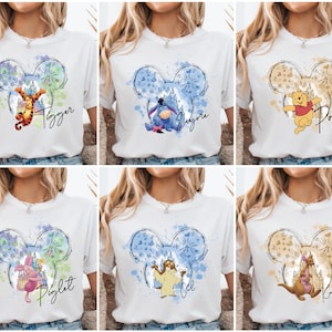 Winnie Pooh and Friends Shirt, Disney the Pooh Piglet Tigger Eeyore ...