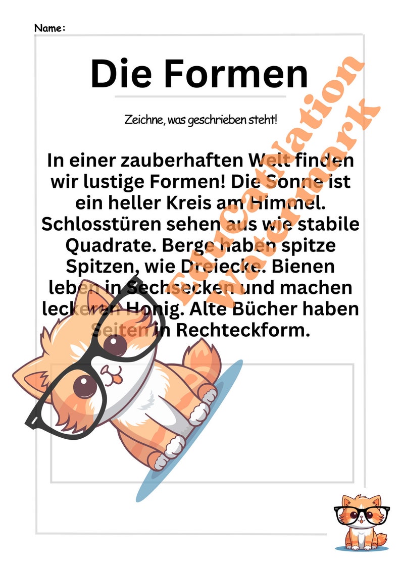 DE die Formen German Worksheets for Children - Etsy