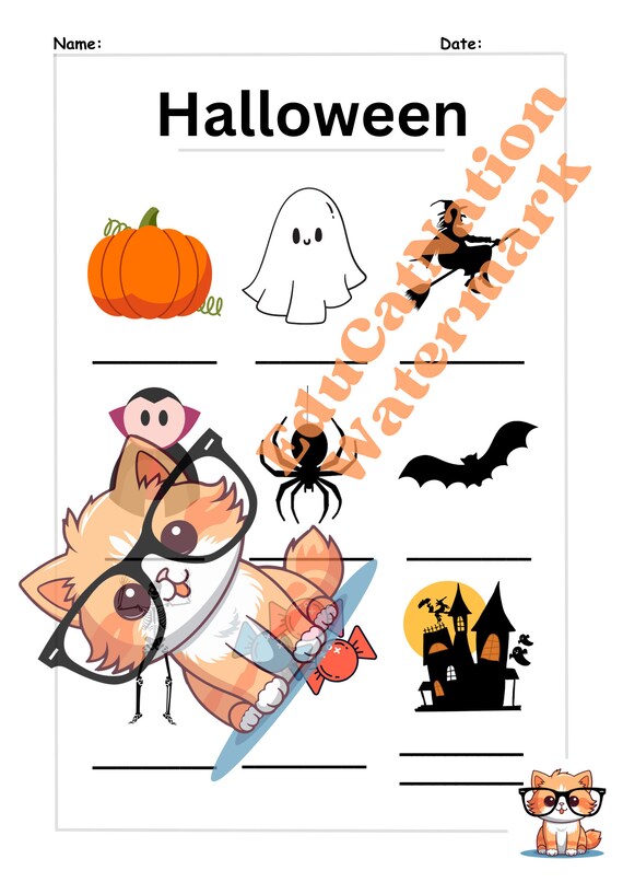 Hojas De Trabajo Divertidas De Halloween FICHAS DE ACTIVIDADES PARA