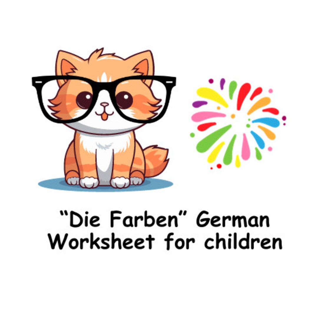 DE die Farben German Worksheets for Children - Etsy