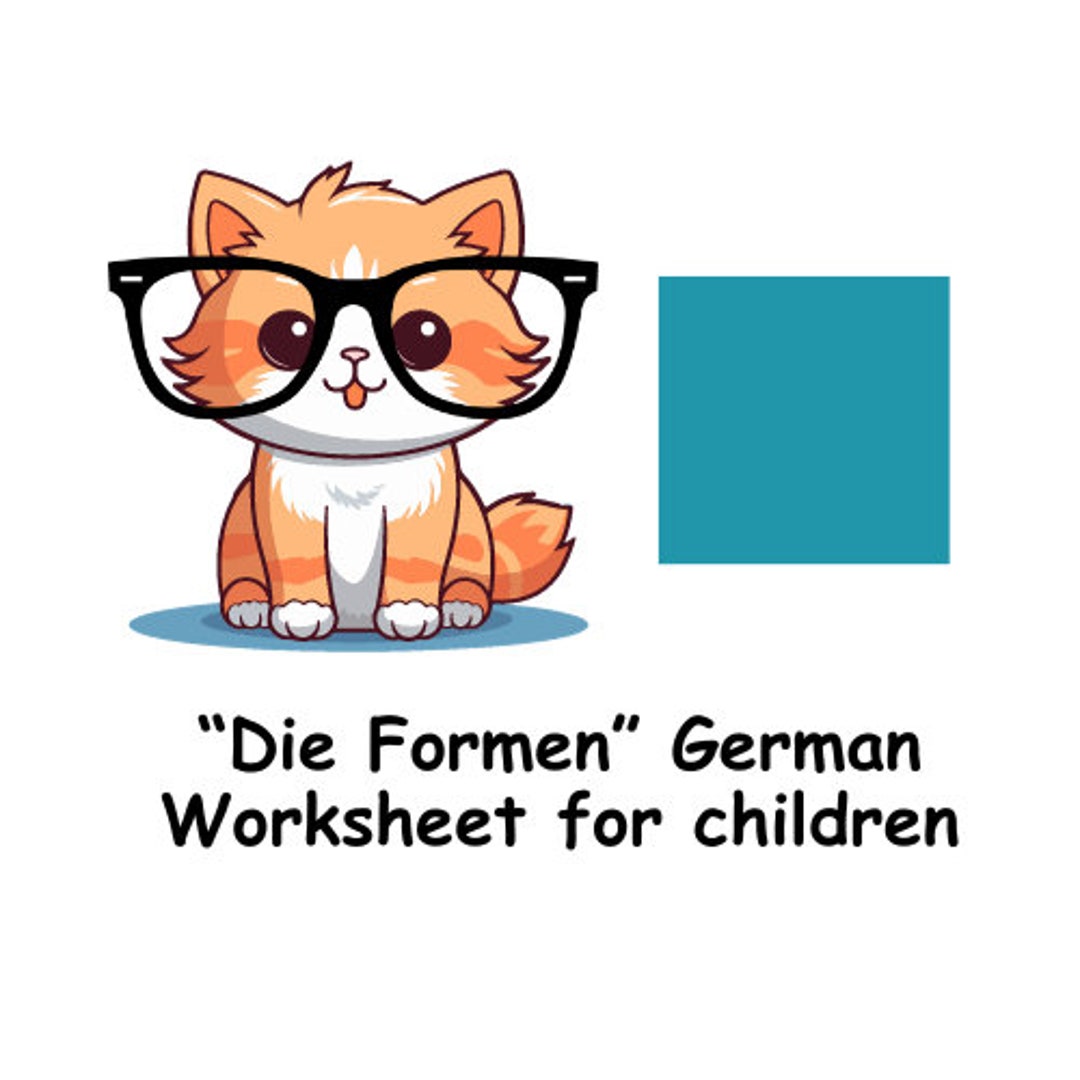 DE die Formen German Worksheets for Children - Etsy