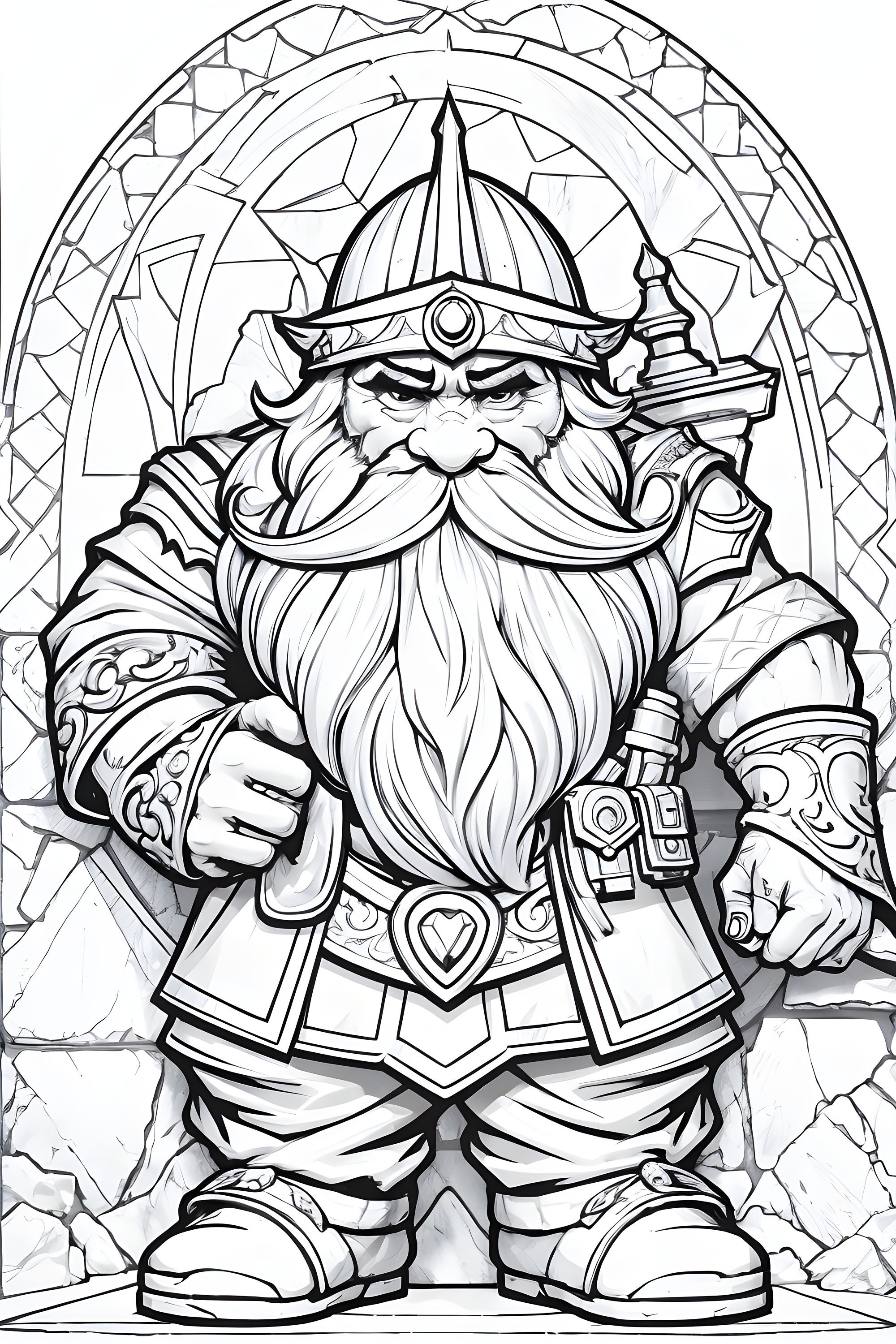 Dwarf Colouring Pages - Etsy