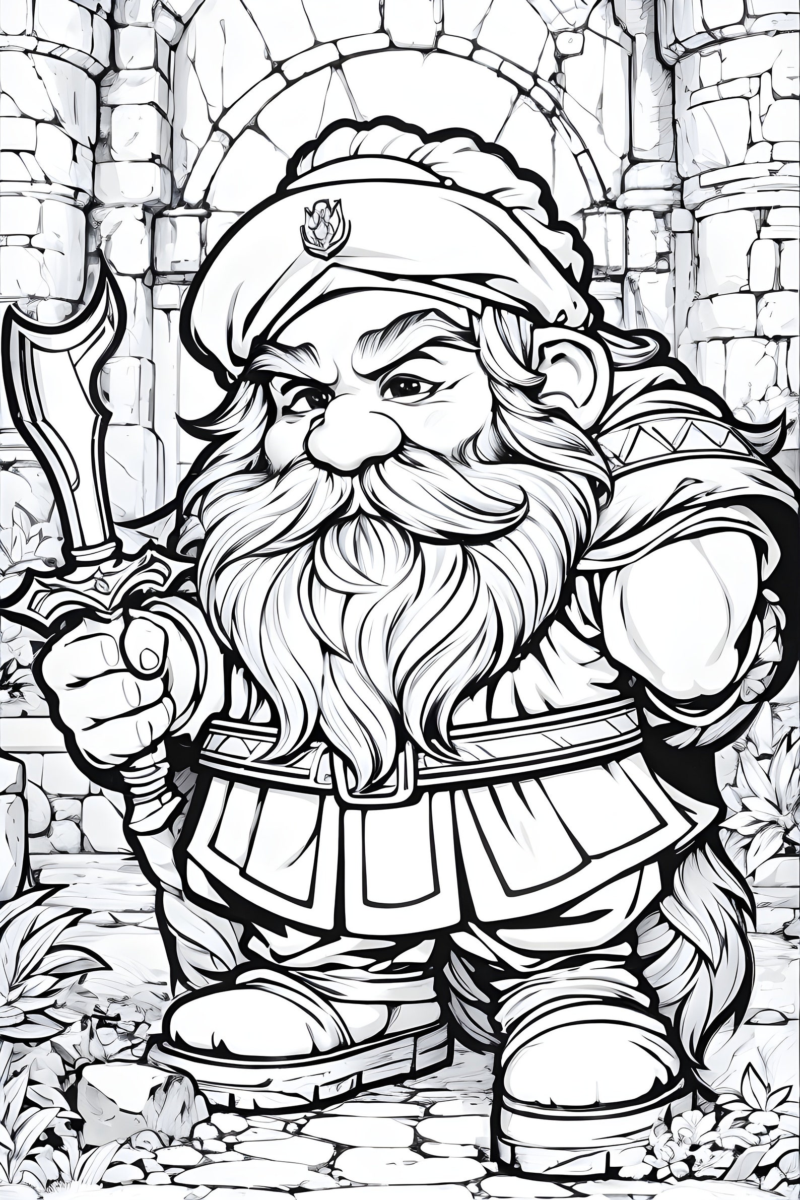 Dwarf Colouring Pages - Etsy