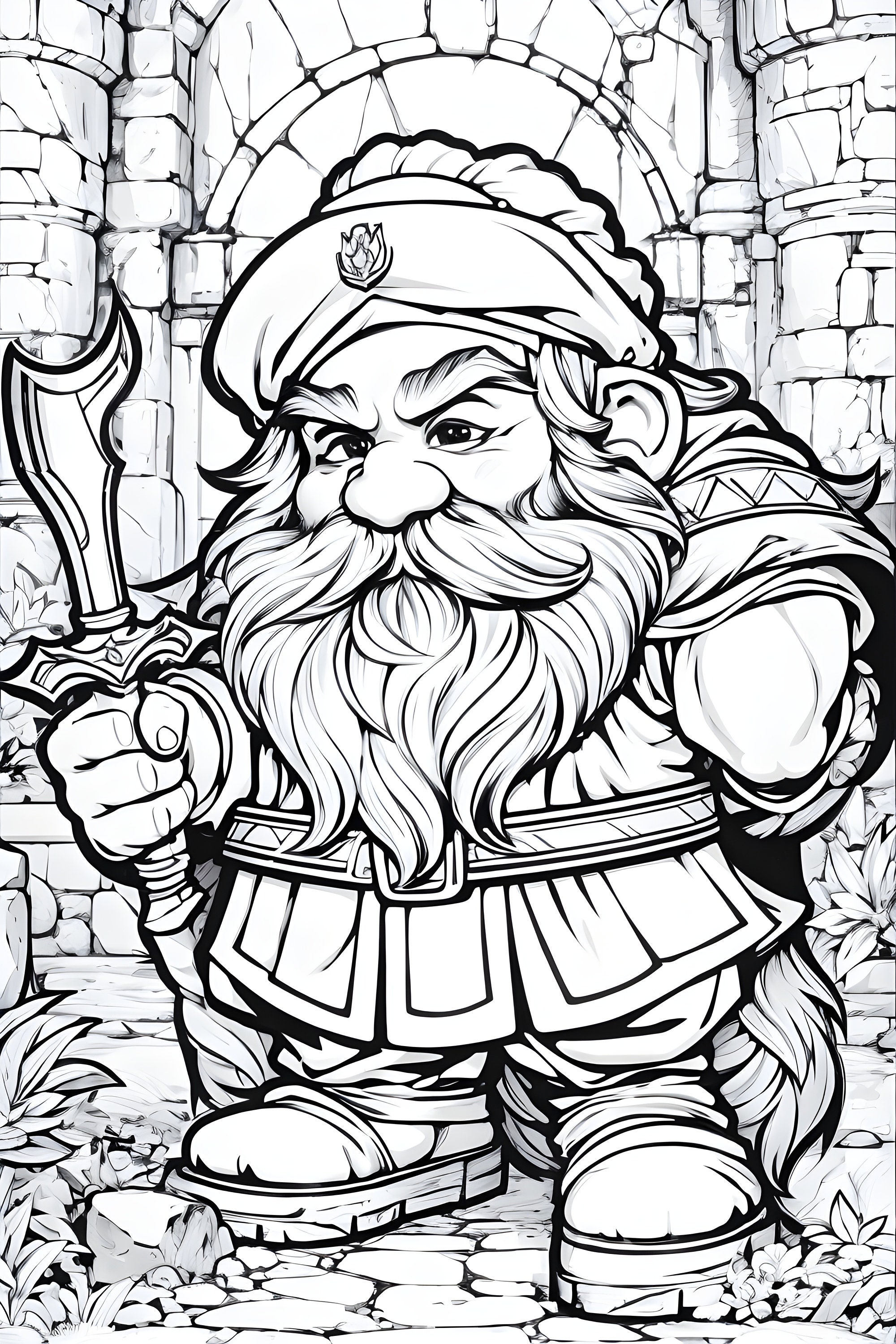 Dwarf Colouring Pages - Etsy