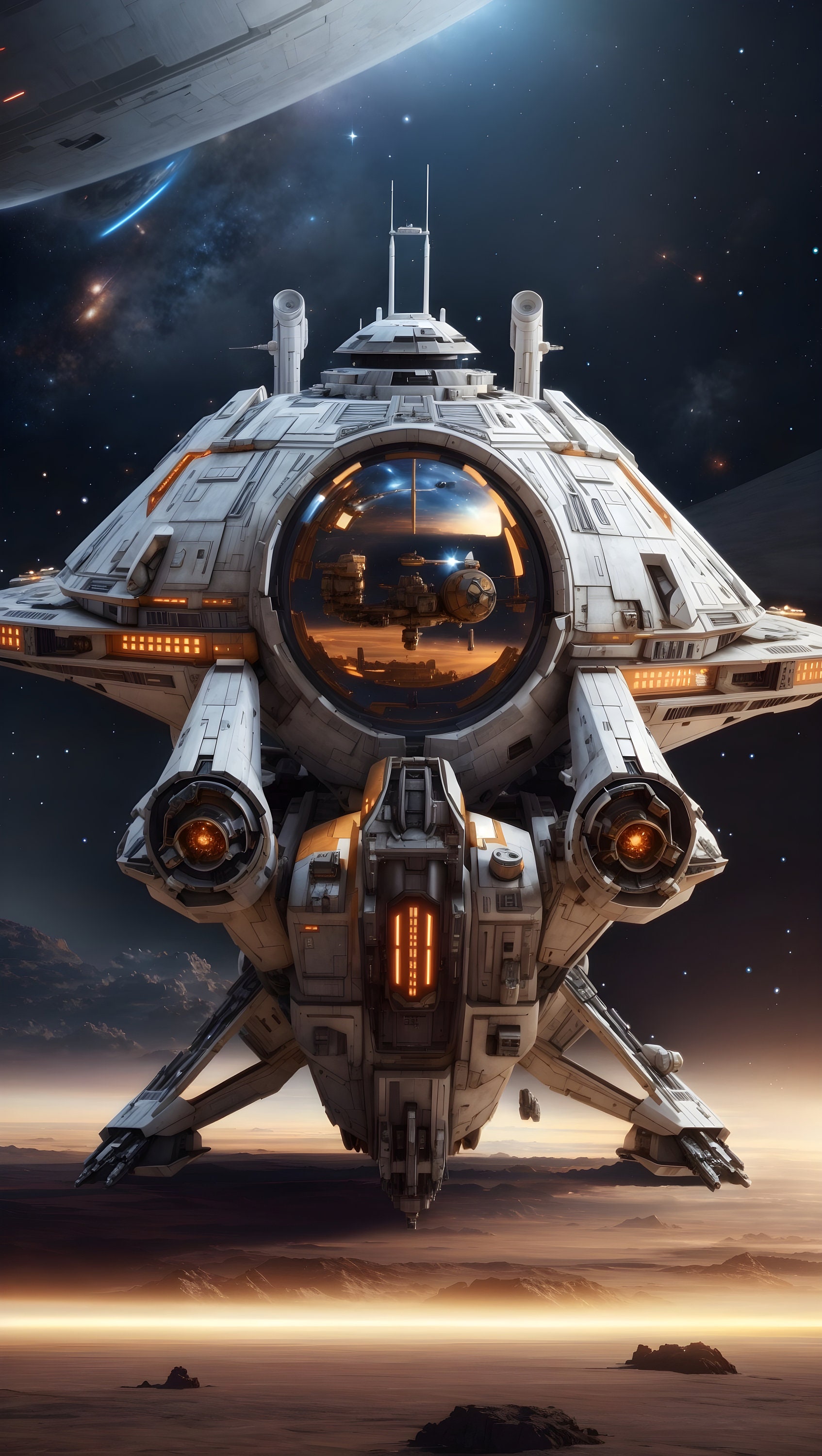 Spaceship Digital Art, Starship Digital Art - Etsy