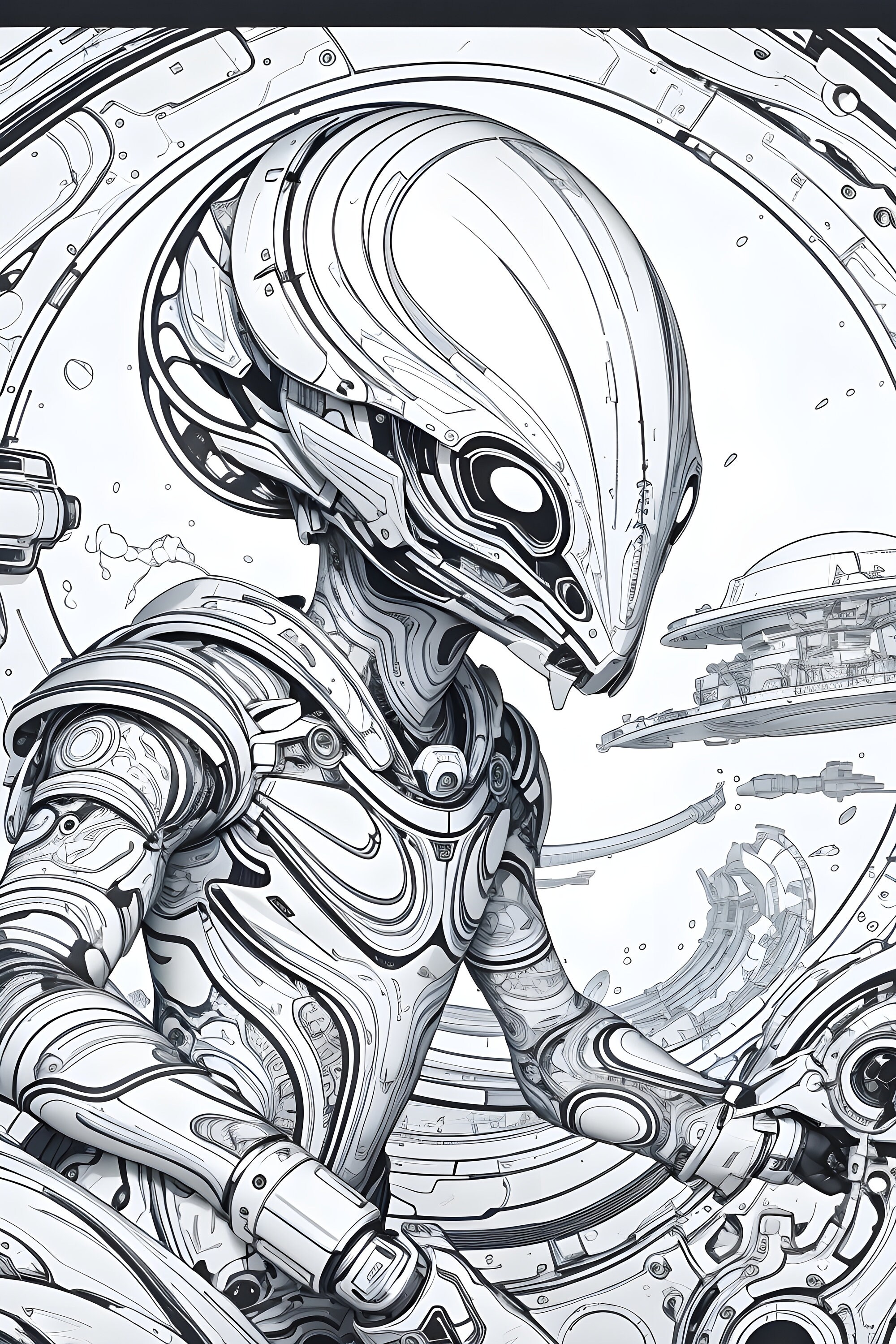 Alien Coloring Pages - Etsy