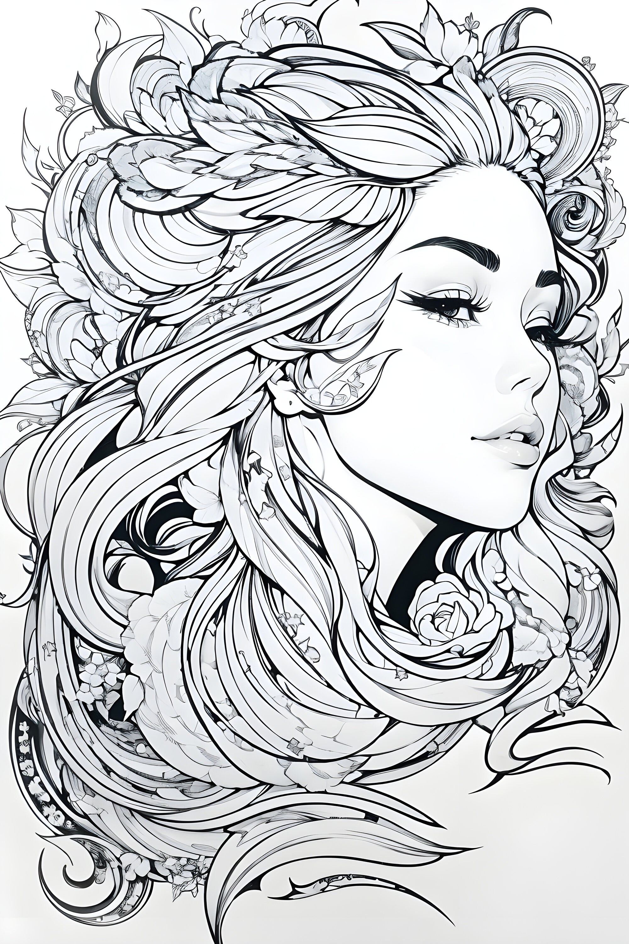 Women Coloring Page - Etsy