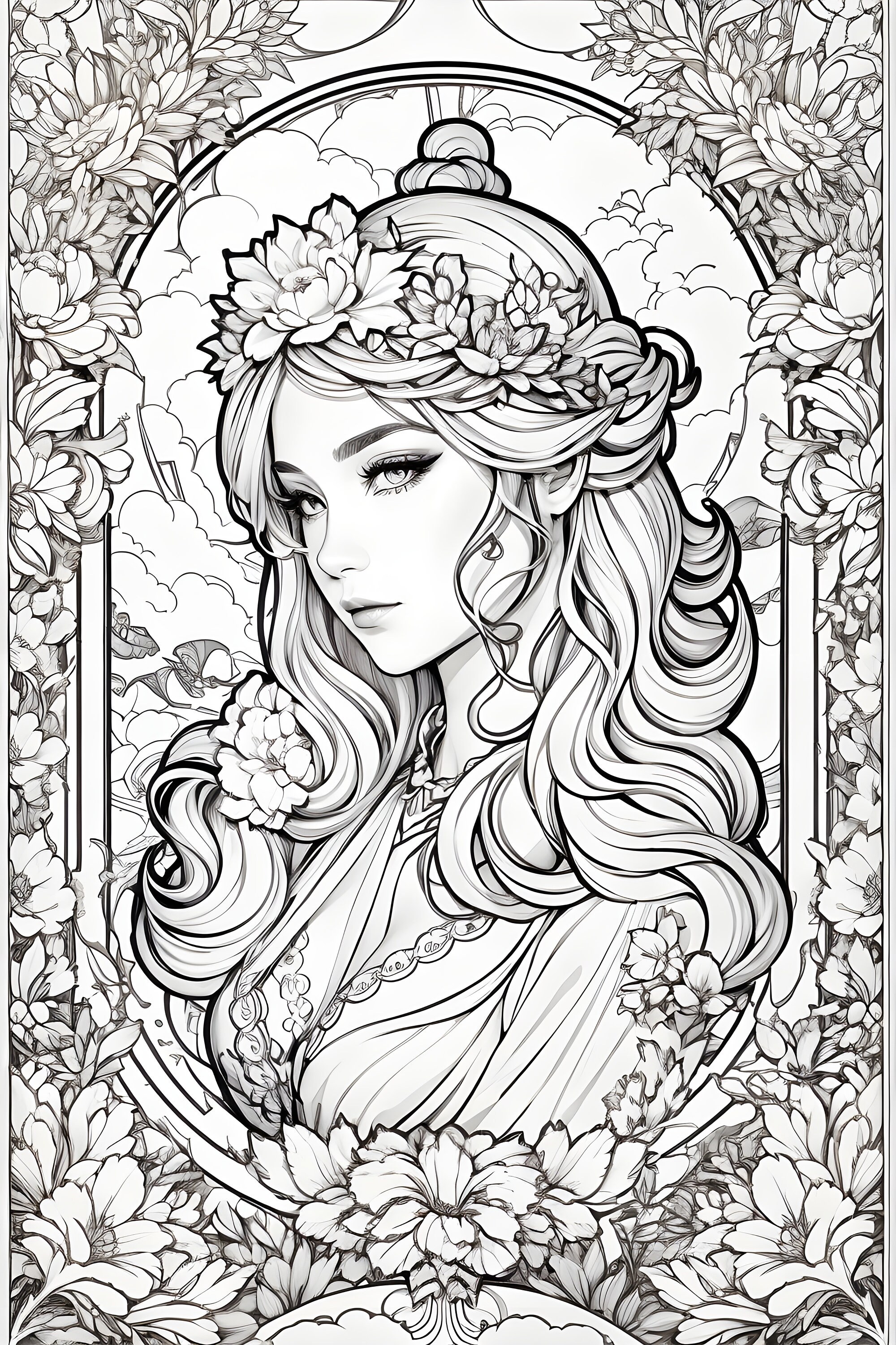 Women Coloring Page - Etsy
