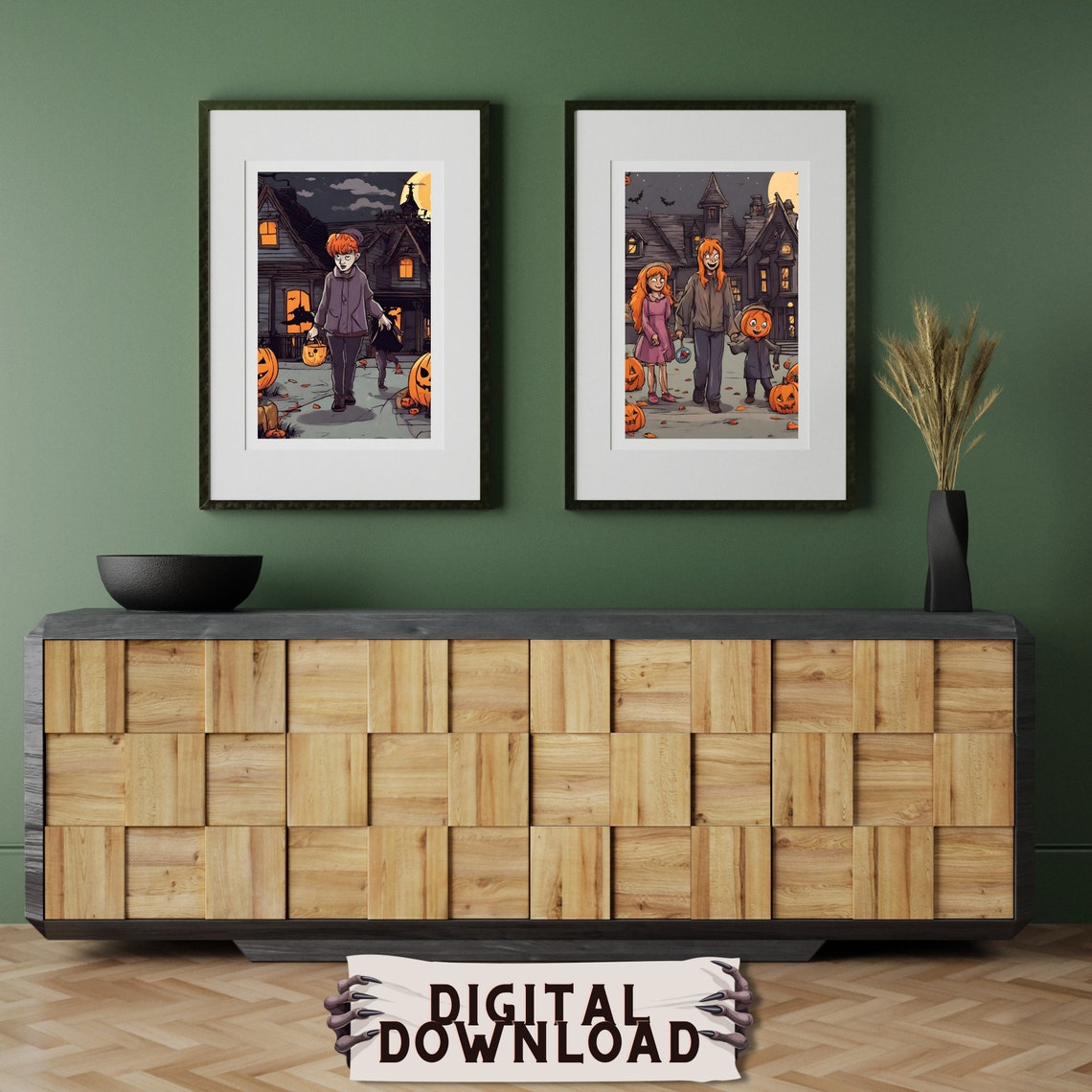 Halloween Wall Art Printables - Wall Decor - Spooky Prints - Trick or ...