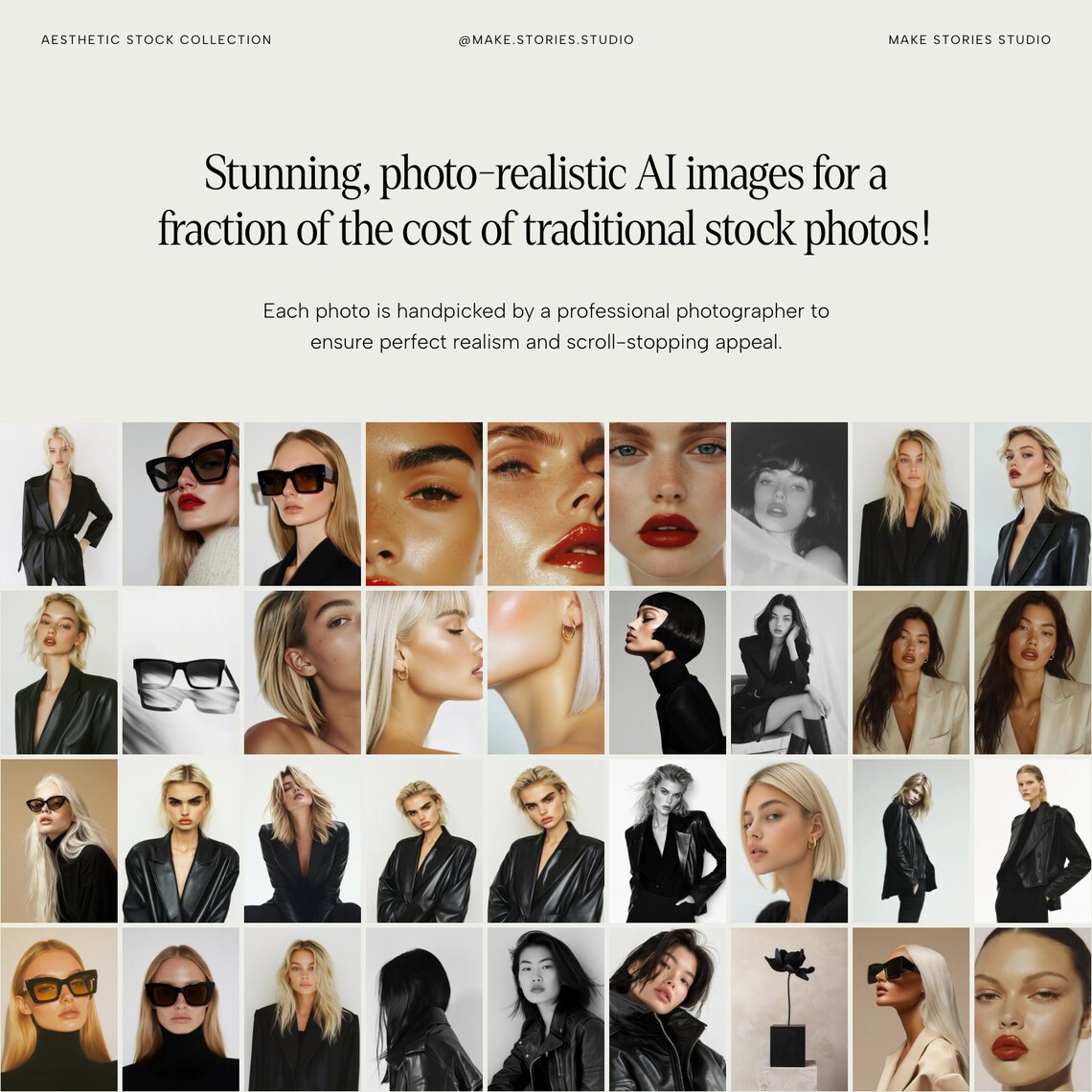 It Girl Aesthetic Stock Images | 60 Fashion & Portrait Photos Bundle ...