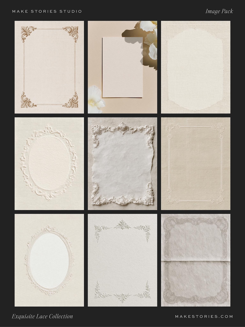 Linen Frame Backgrounds, Elegant Digital Design Resources, 45 High-res ...