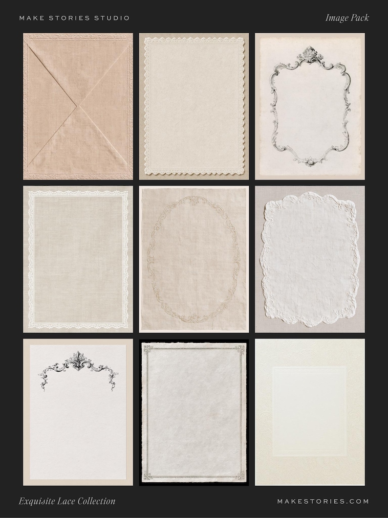 Linen Frame Backgrounds, Elegant Digital Design Resources, 45 High-res ...