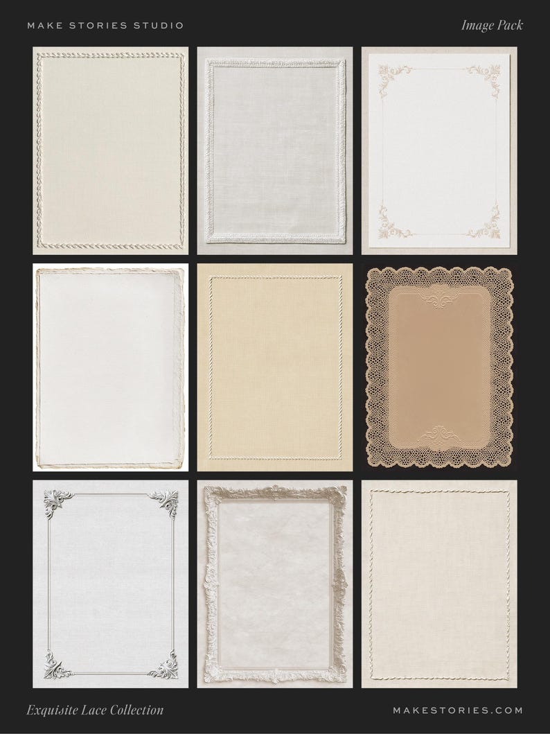 Linen Frame Backgrounds, Elegant Digital Design Resources, 45 High-res ...