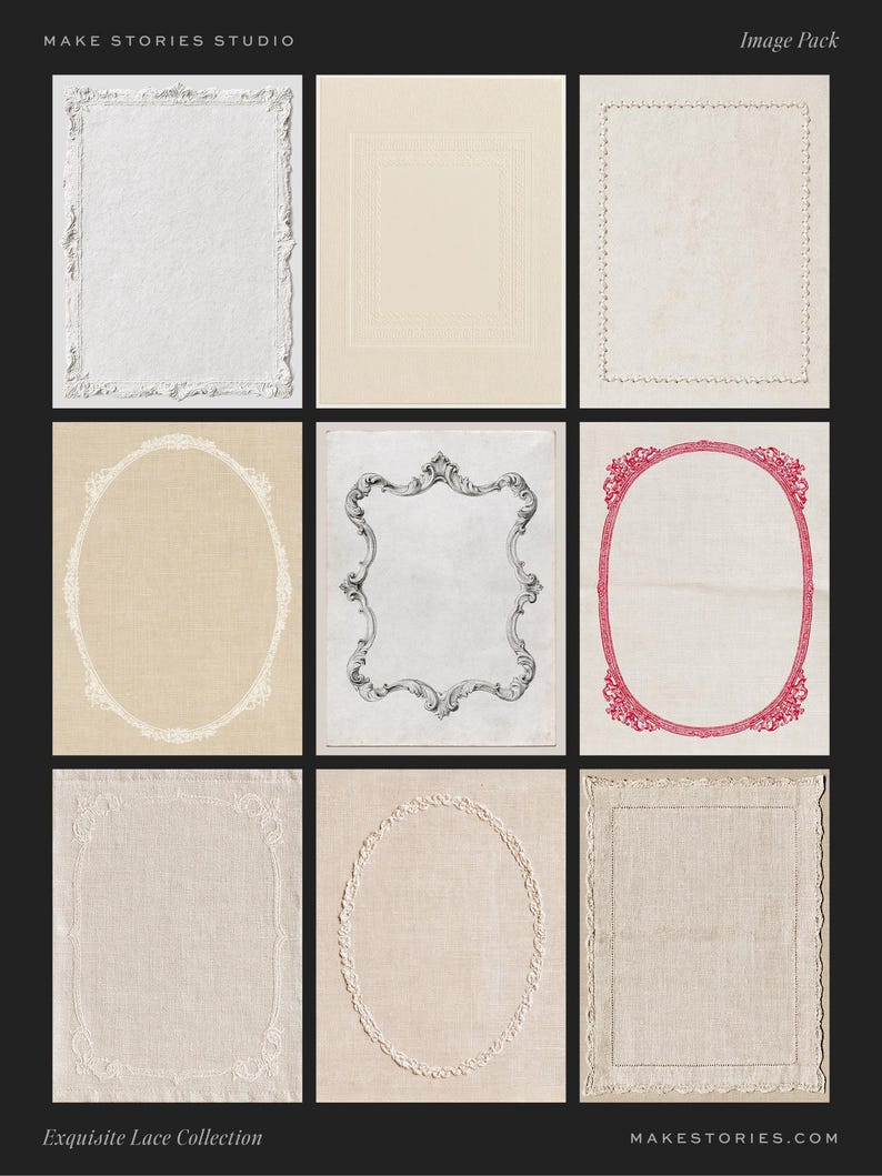 Linen Frame Backgrounds, Elegant Digital Design Resources, 45 High-res ...