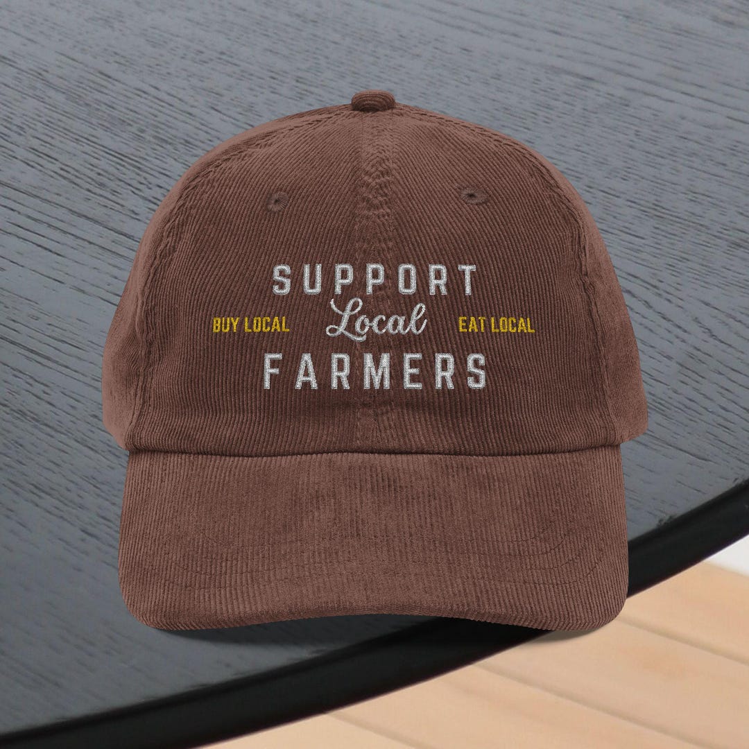 Support Local Farmers Cap, Vintage Corduroy Cap, Local Farmers Hat ...
