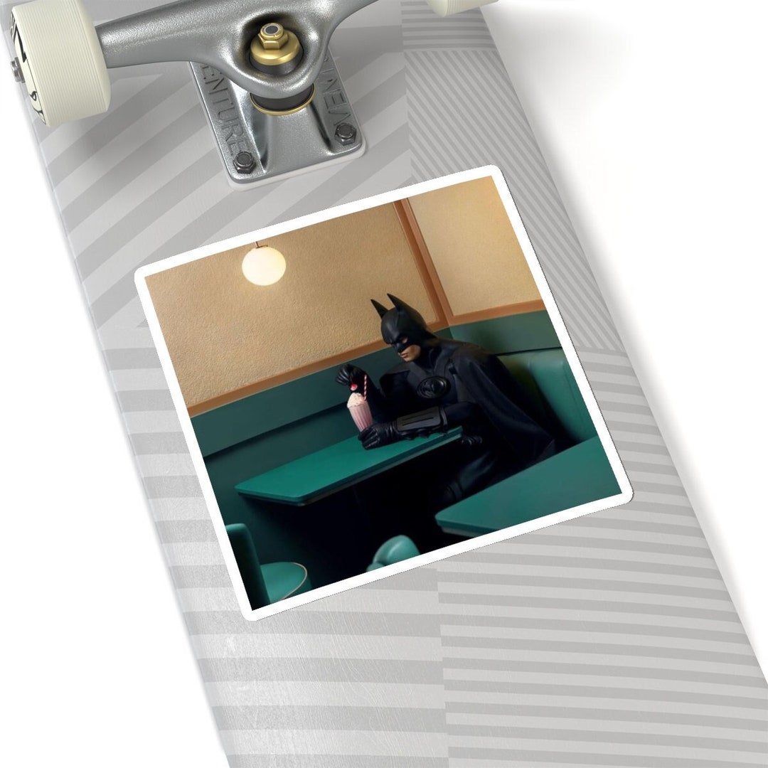 Batman Sticker Superhero Sticker Batman Diner Sticker Superman Sticker ...