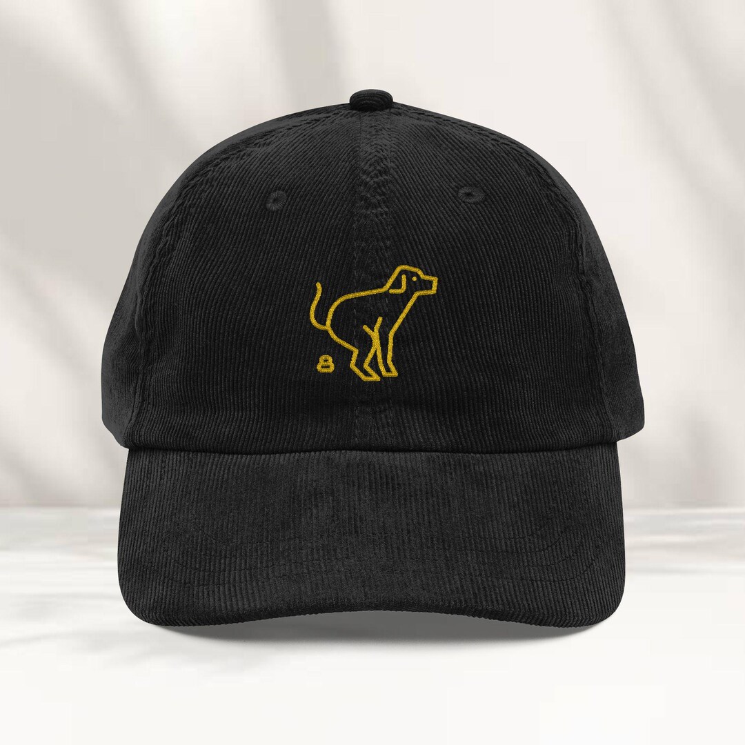 Funny Dog Hat, Vintage Dog Embroidery Corduroy Cap, Comfortable Animal ...