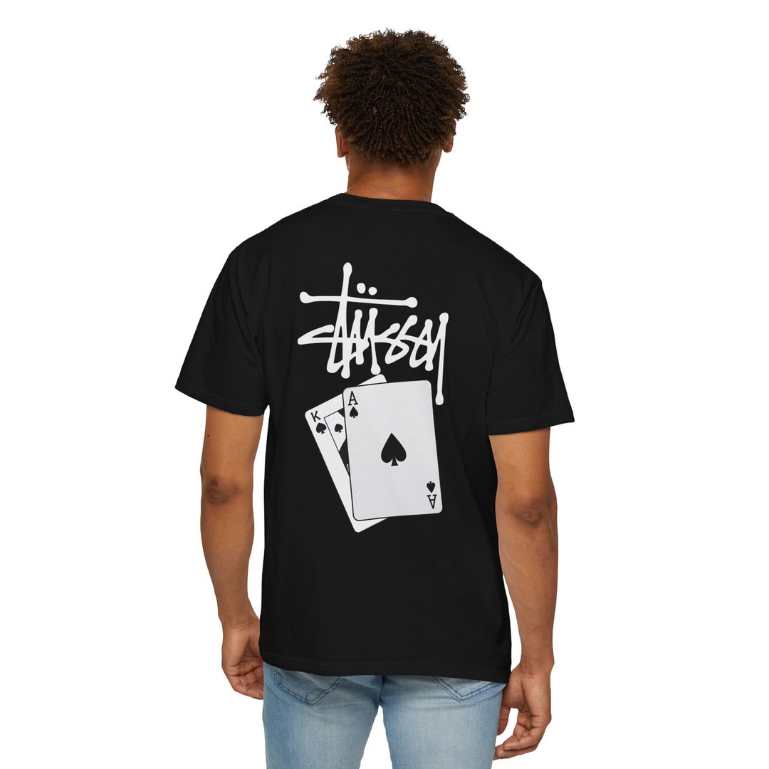 Stussy Ace King Playing Cards Unisex Garment-dyed T-shirt Dice Vintage ...