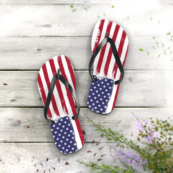 Patriotic Flip Flops - Etsy