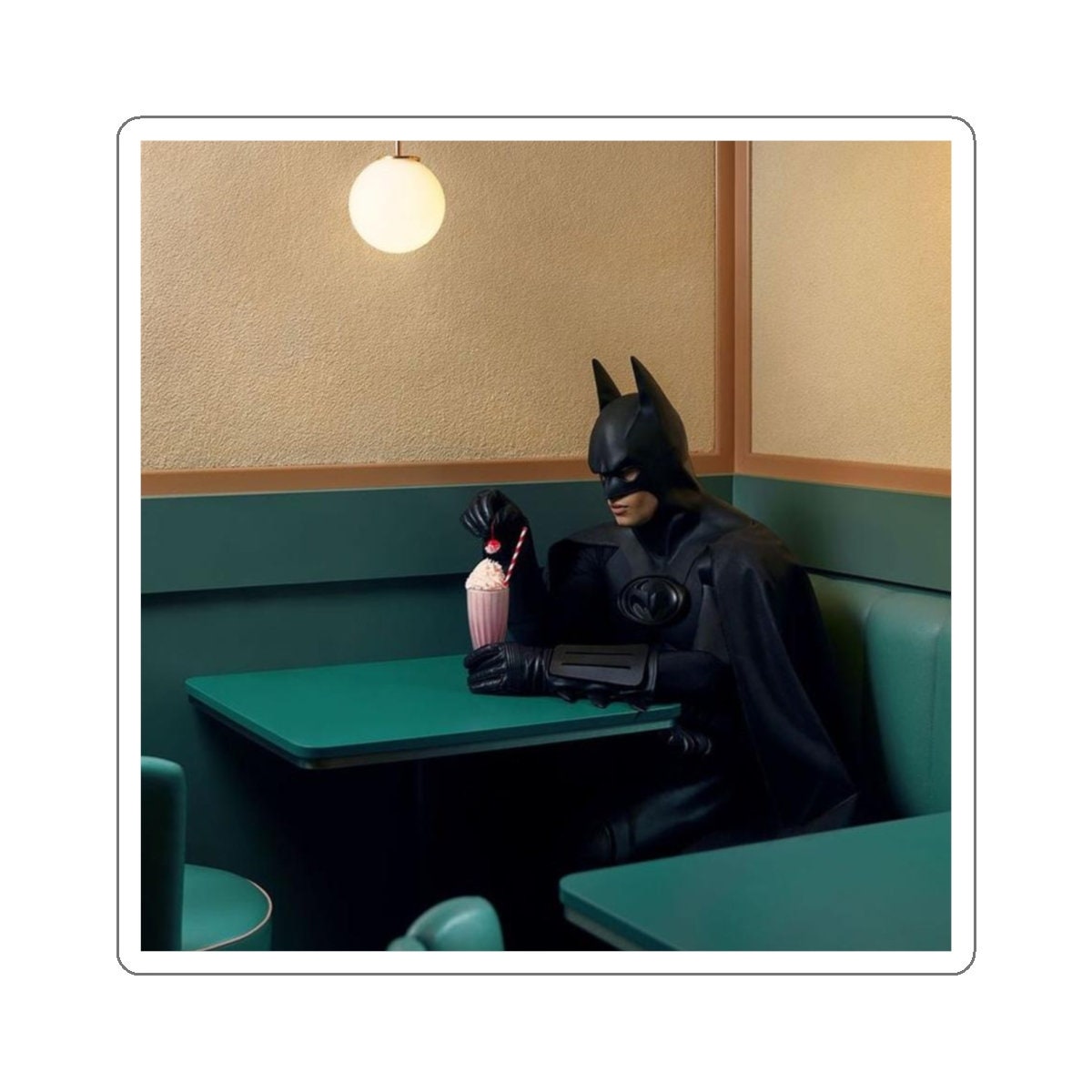 Batman Sticker Superhero Sticker Batman Diner Sticker Superman Sticker ...