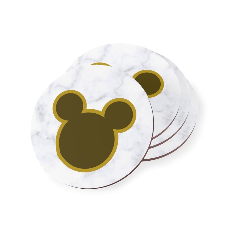 Mickey Mouse Marble-look Coasters Disney Cork Coaster Chocolate and ...