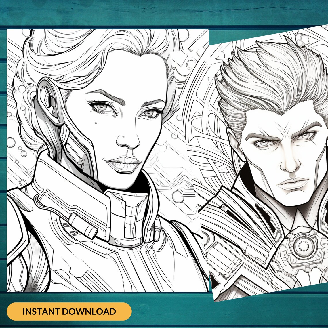 45 Post Apocalyptic Coloring Pages for Adults, Grayscale Coloring Book ...