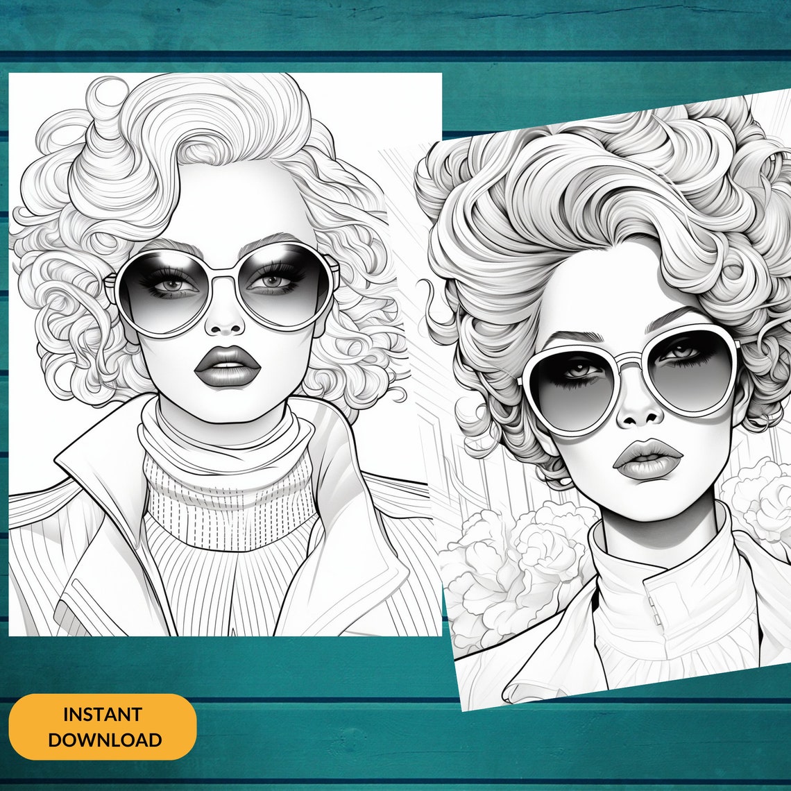 35 Fashion Coloring Book Printable Coloring Pages for Kids - Etsy