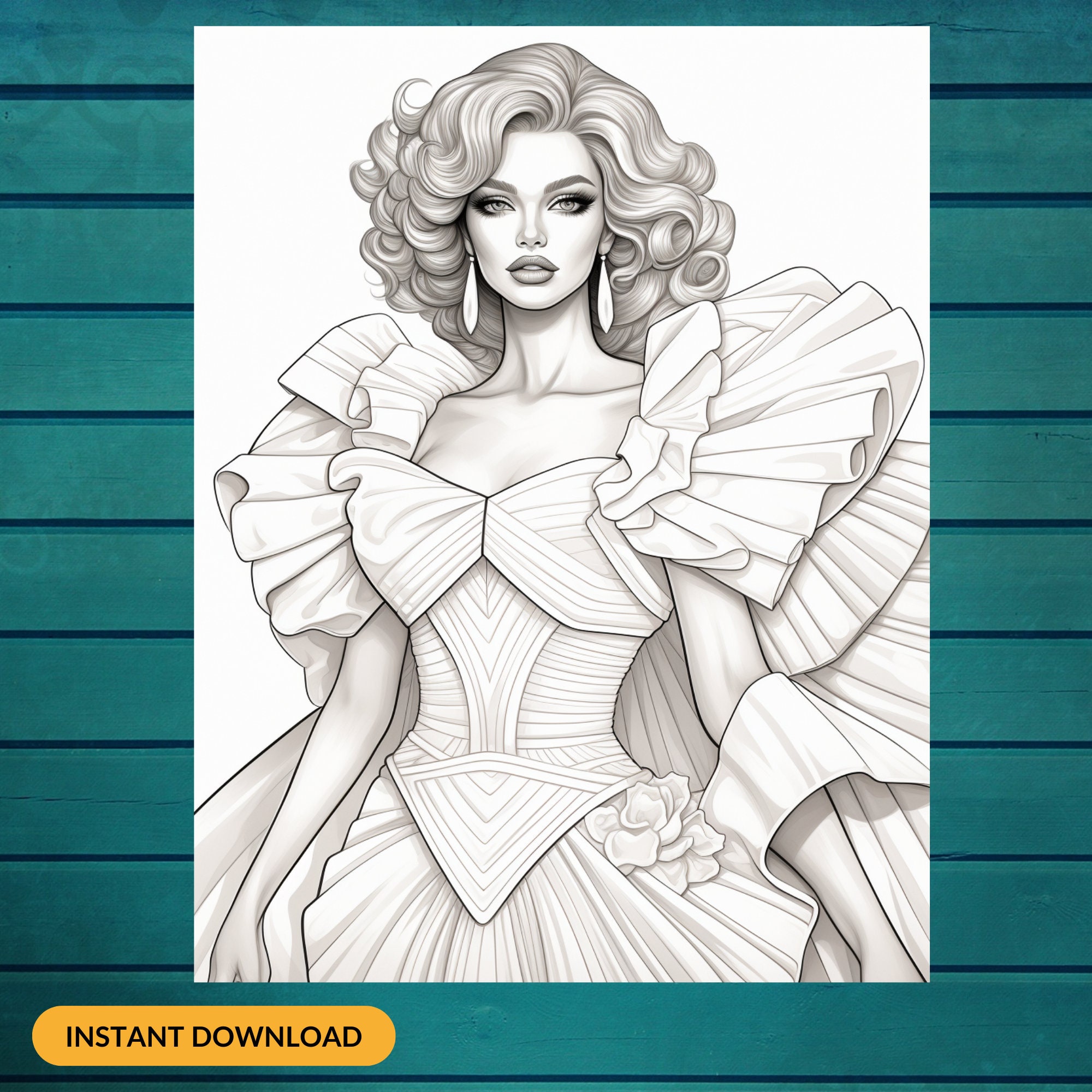 35 Fashion Coloring Book Printable Coloring Pages for Kids - Etsy