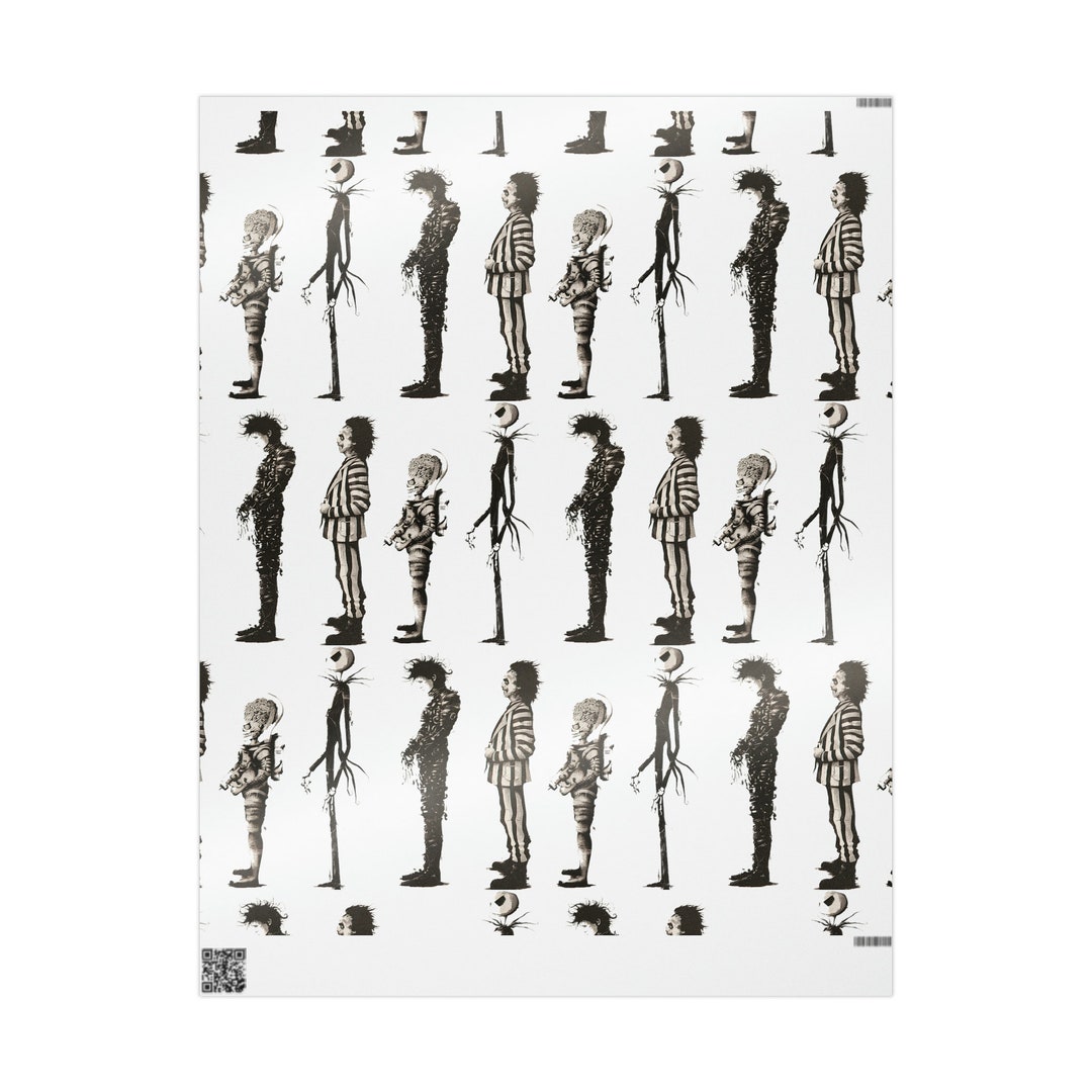 Tim Burton Villains Wrapping Paper - Etsy