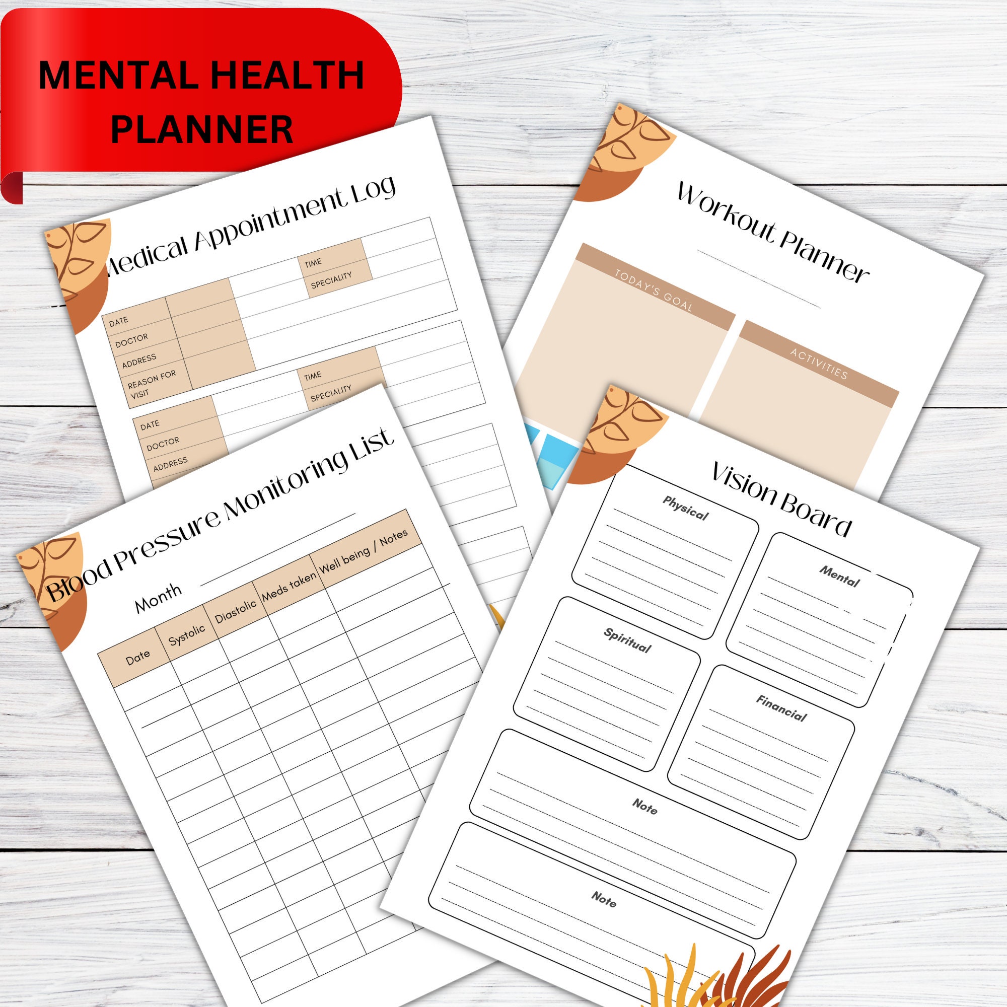 Printable Mental Health Daily Tracker, Mental Health Daily Journal ...