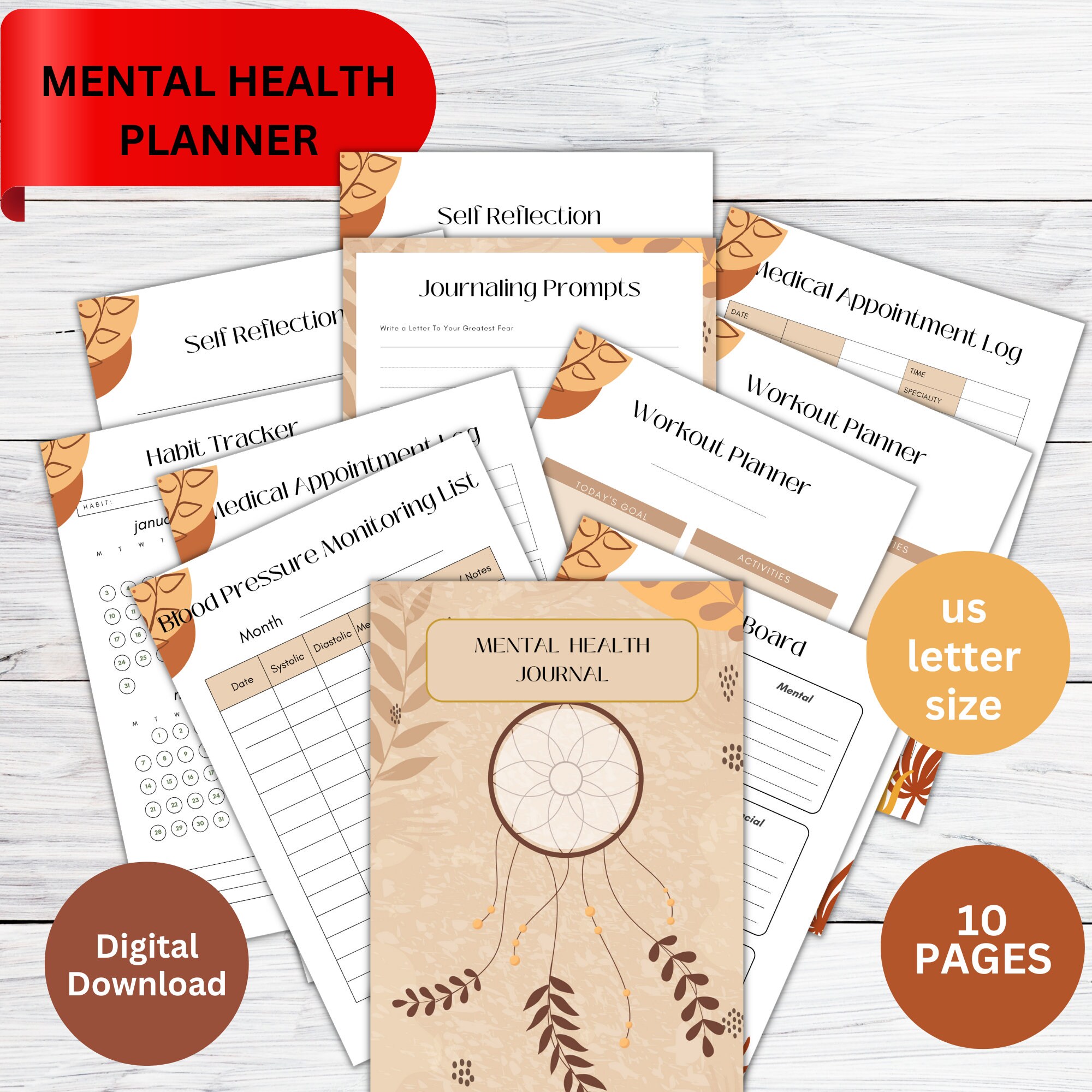Printable Mental Health Daily Tracker, Mental Health Daily Journal ...