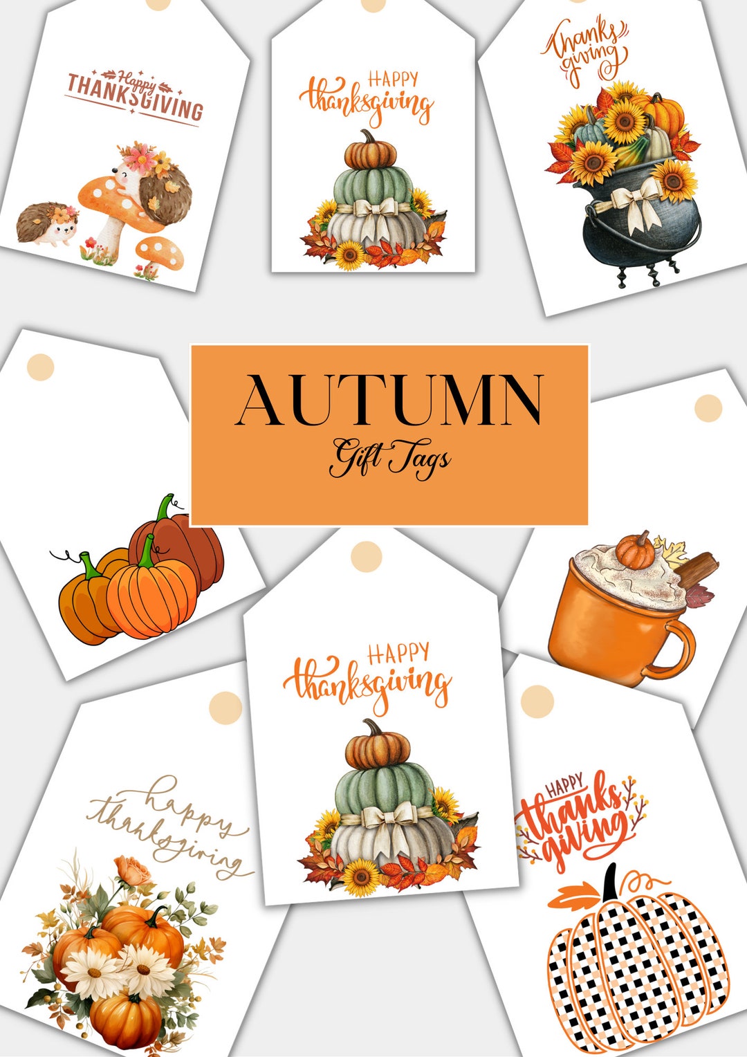 Hello Fall Gift Tags Fall Sayings Printable Fall Tags - Etsy